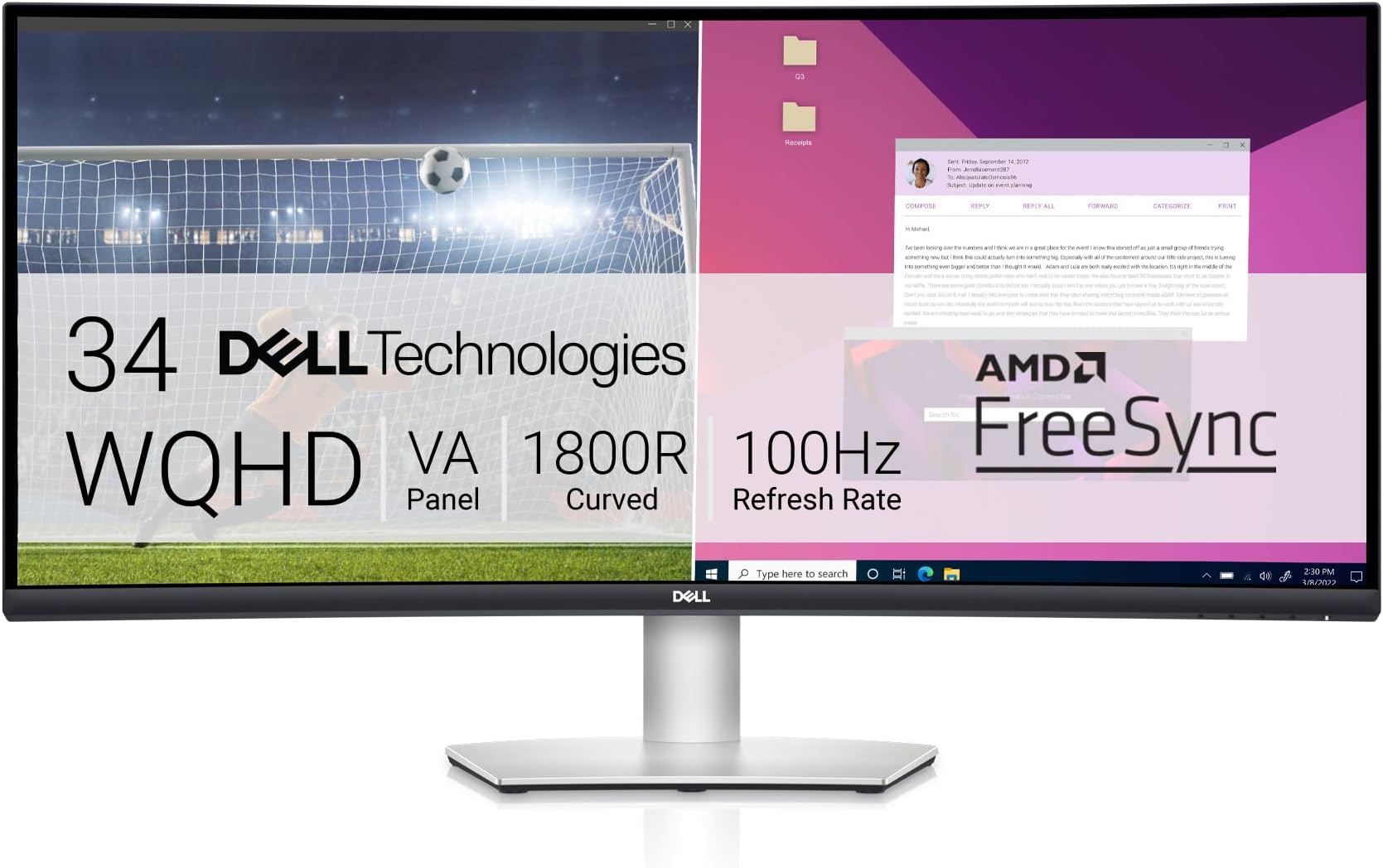 Dell 34 Curved Video Conferencing Monitor - P3424WEB 86.5cm, DELL ...