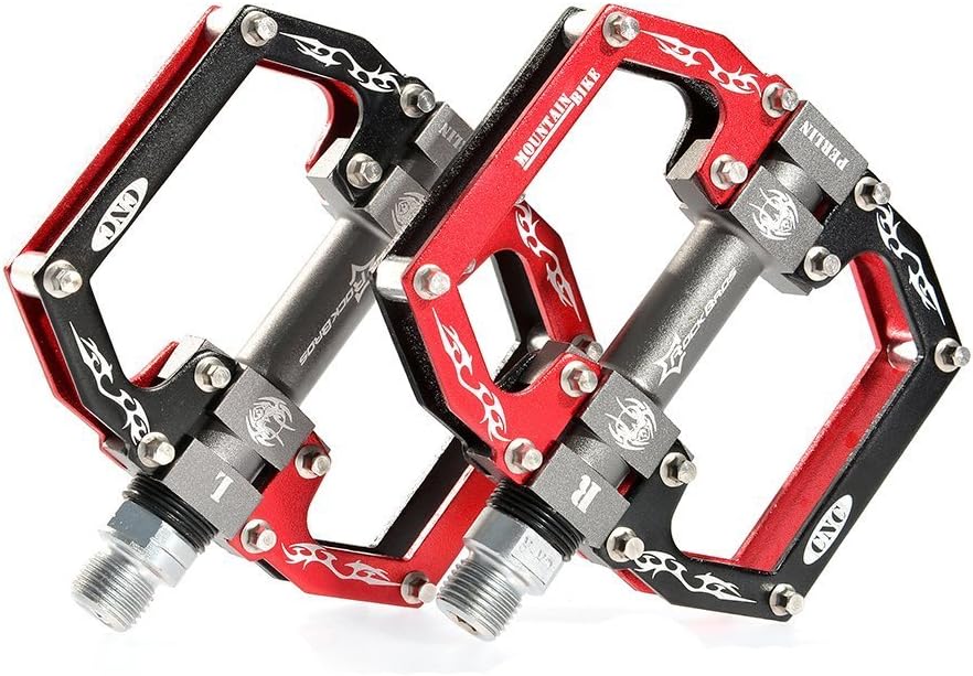 Amazon.com : RockBros Mountain Bike Pedals Flat Pedals Lightweight ...