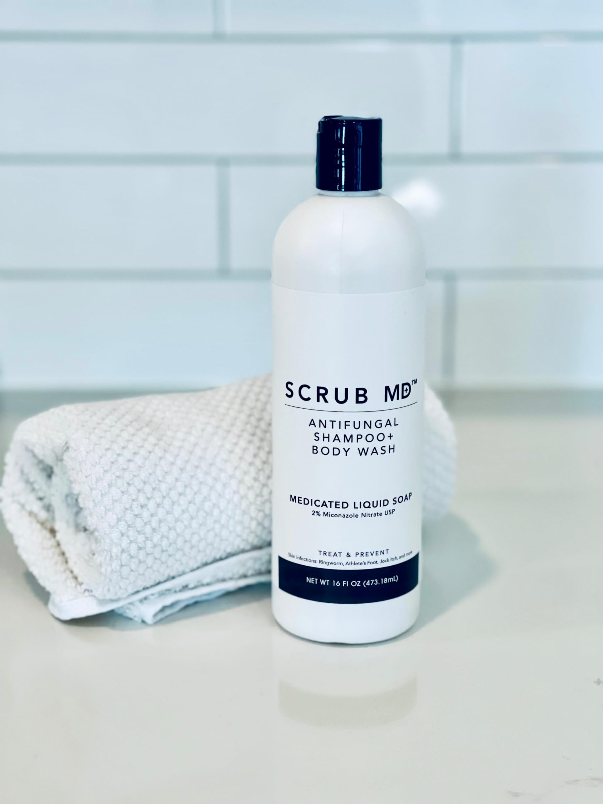 Amazon.com : Scrub MD Antifungal Shampoo + Body Wash. Treatment for ...