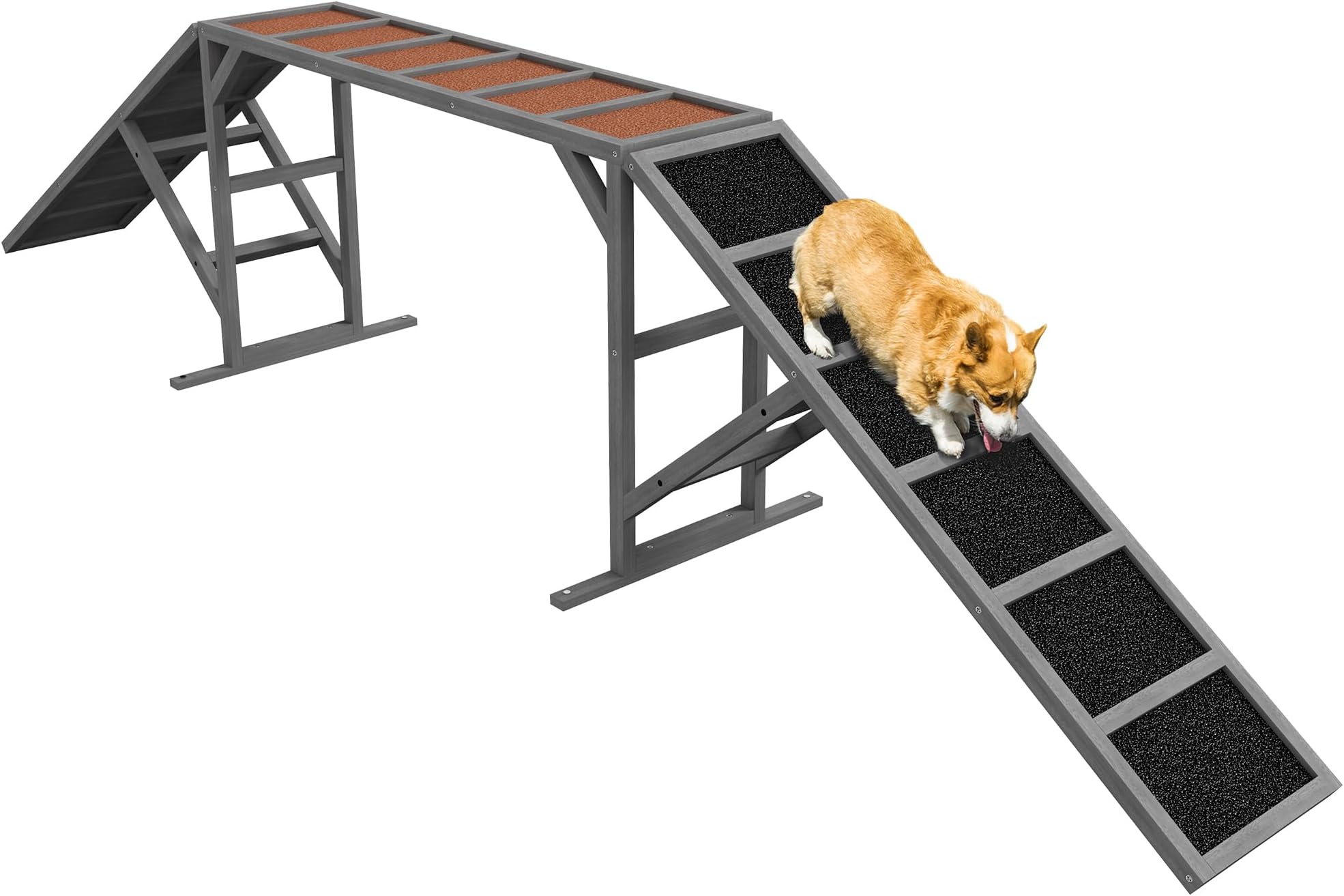 Amazon.com : PawHut Dog Agility Equipment, Dog Playground Ramp with ...