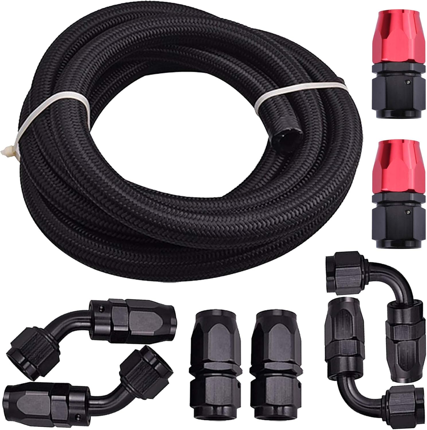 Amazon.com: EVIL ENERGY 10FT 8AN 1/2'' Nylon Braided CPE Fuel Line ...