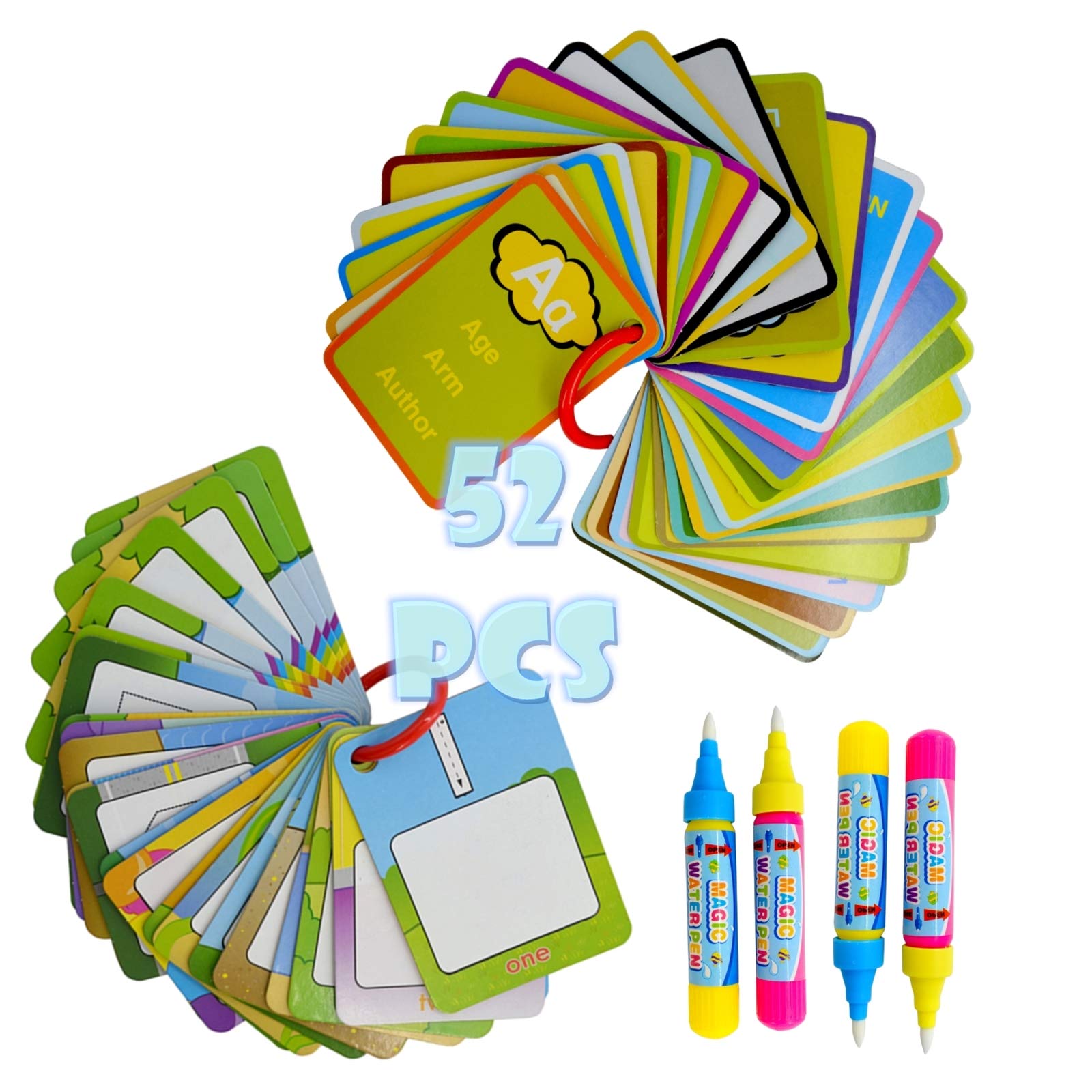 Non Messy Water Colouring Cards 2 Magic Pends Preschool Educational ...