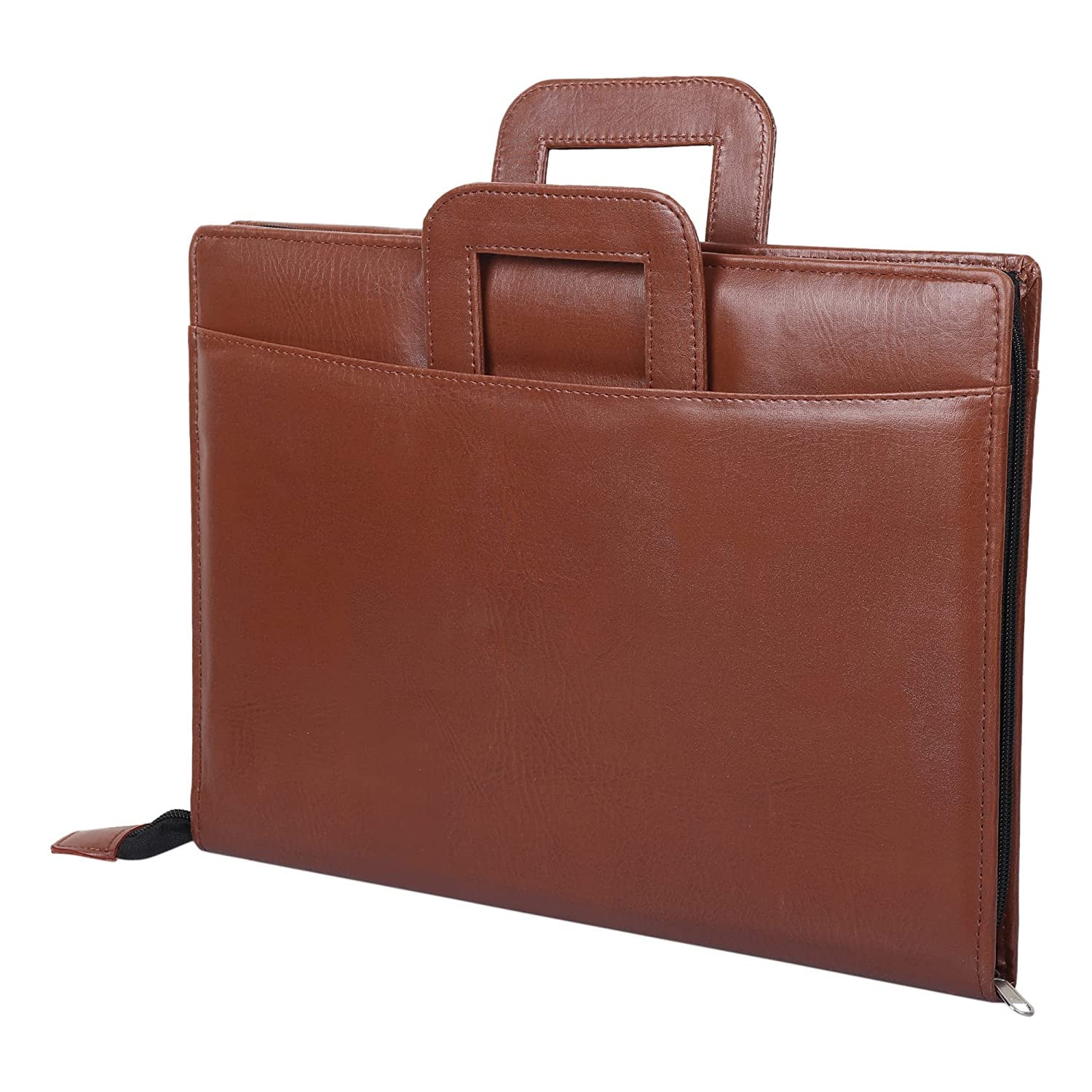 Kopila Brown Adjustbale Handle Bag File Folder with 4 Extra Pocket & 20 ...
