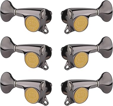 Amazon.com: Gotoh Mini 510 3+3 Guitar Tuners with Metal Knobs, Cosmo ...