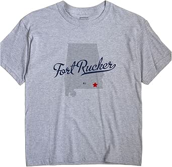 Amazon.com: Fort Rucker Alabama T-Shirt MAP : Clothing, Shoes & Jewelry