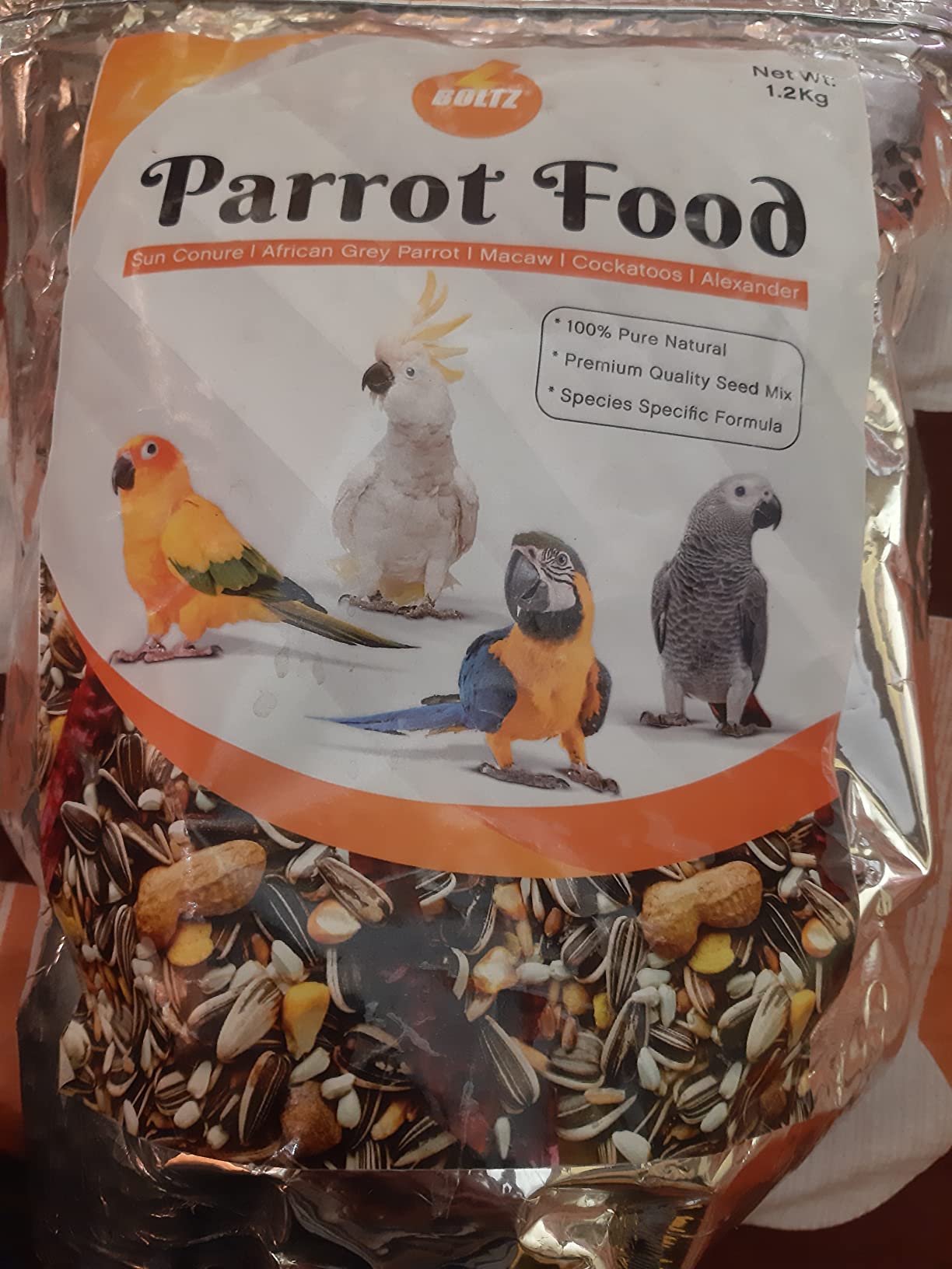 Buy Boltz Parrot Food 1Kg for Big Parrot,African Grey Parrot,Sun Conure ...