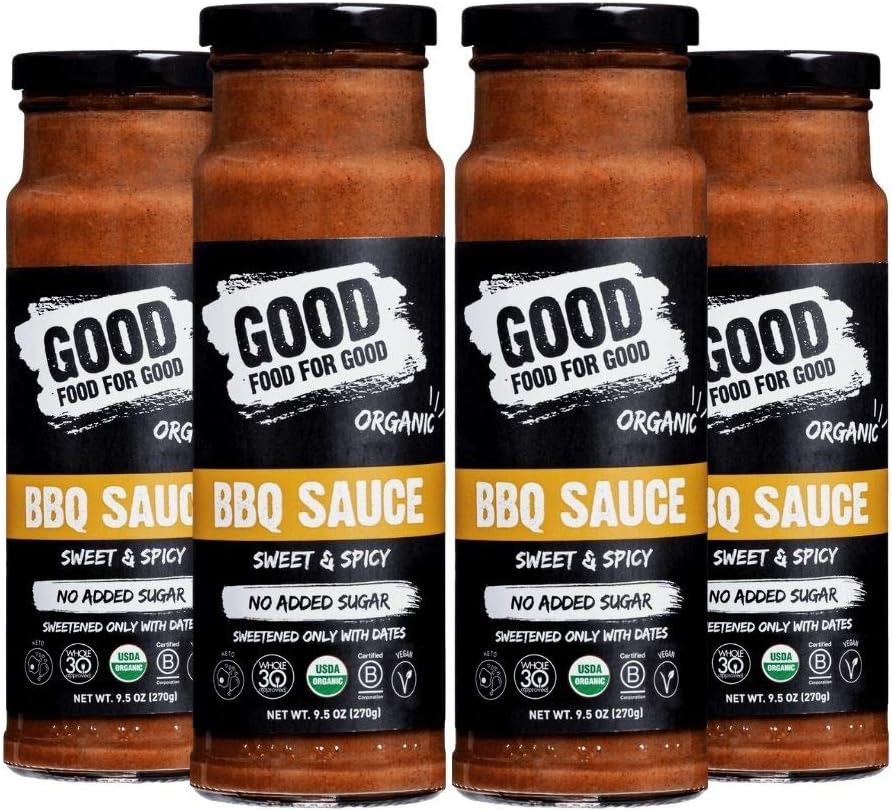 Amazon.com: GOOD FOOD FOR GOOD Organic Classic BBQ Sauce, 9.5 OZ