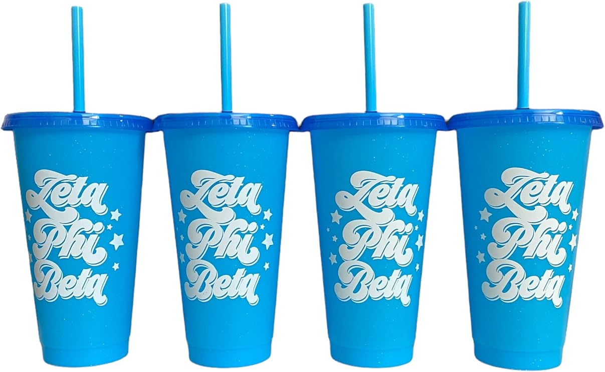 Amazon.com: Sorority Shop Zeta Phi Beta Glitter Color Changing Cups ...