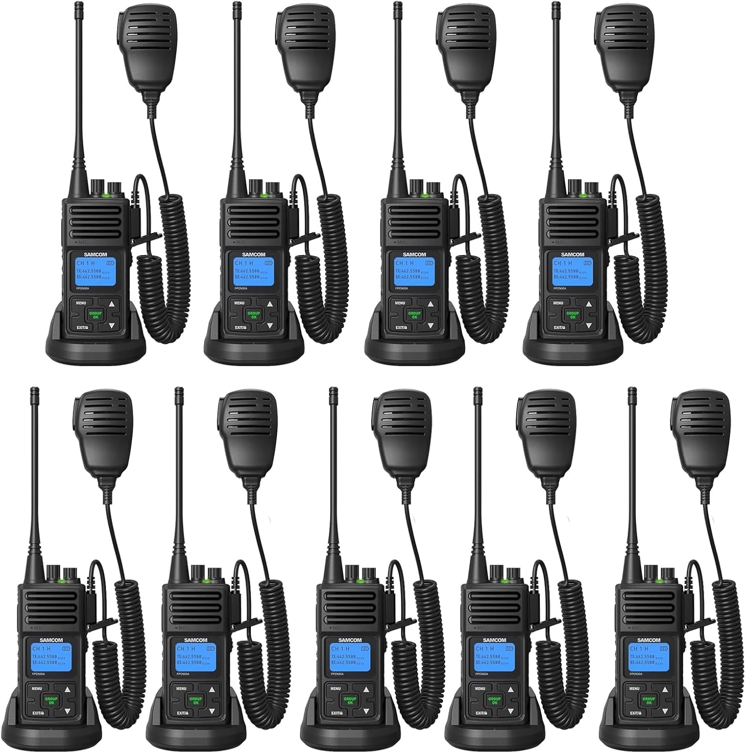 Amazon.com: SAMCOM Walkie Talkies with Speaker Mic, 9 Packs : Electronics