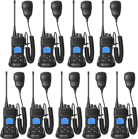Amazon.com: SAMCOM Walkie Talkies with Speaker Mic, 9 Packs : Electronics