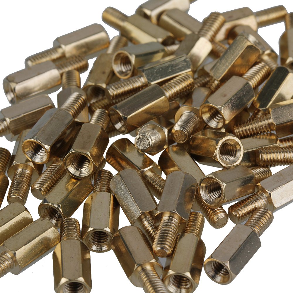 Buy M3x8+6mm Messing Brass Hex Standoff Male-Female Hex Standoff ...