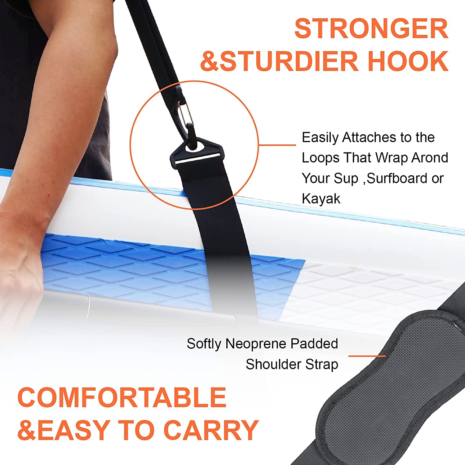 Snapklik.com : Paddle Board Carrier, SUP Paddle Board Carry Strap ...