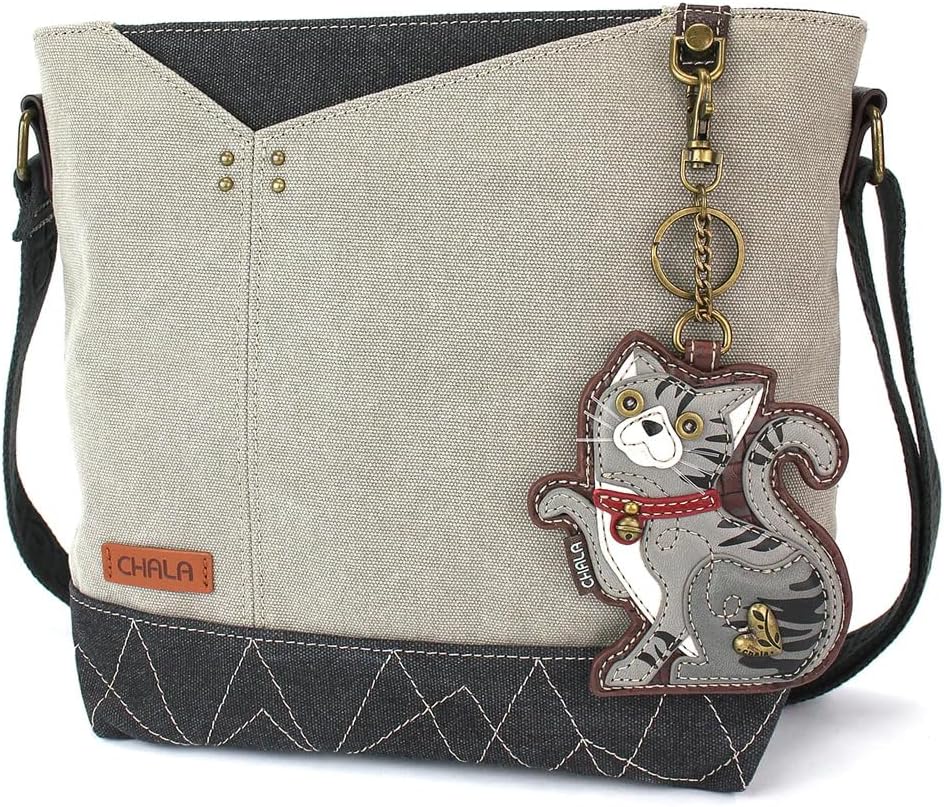 CHALA Prism Crossbody - Gray Tabby Cat - Gray: Handbags: Amazon.com