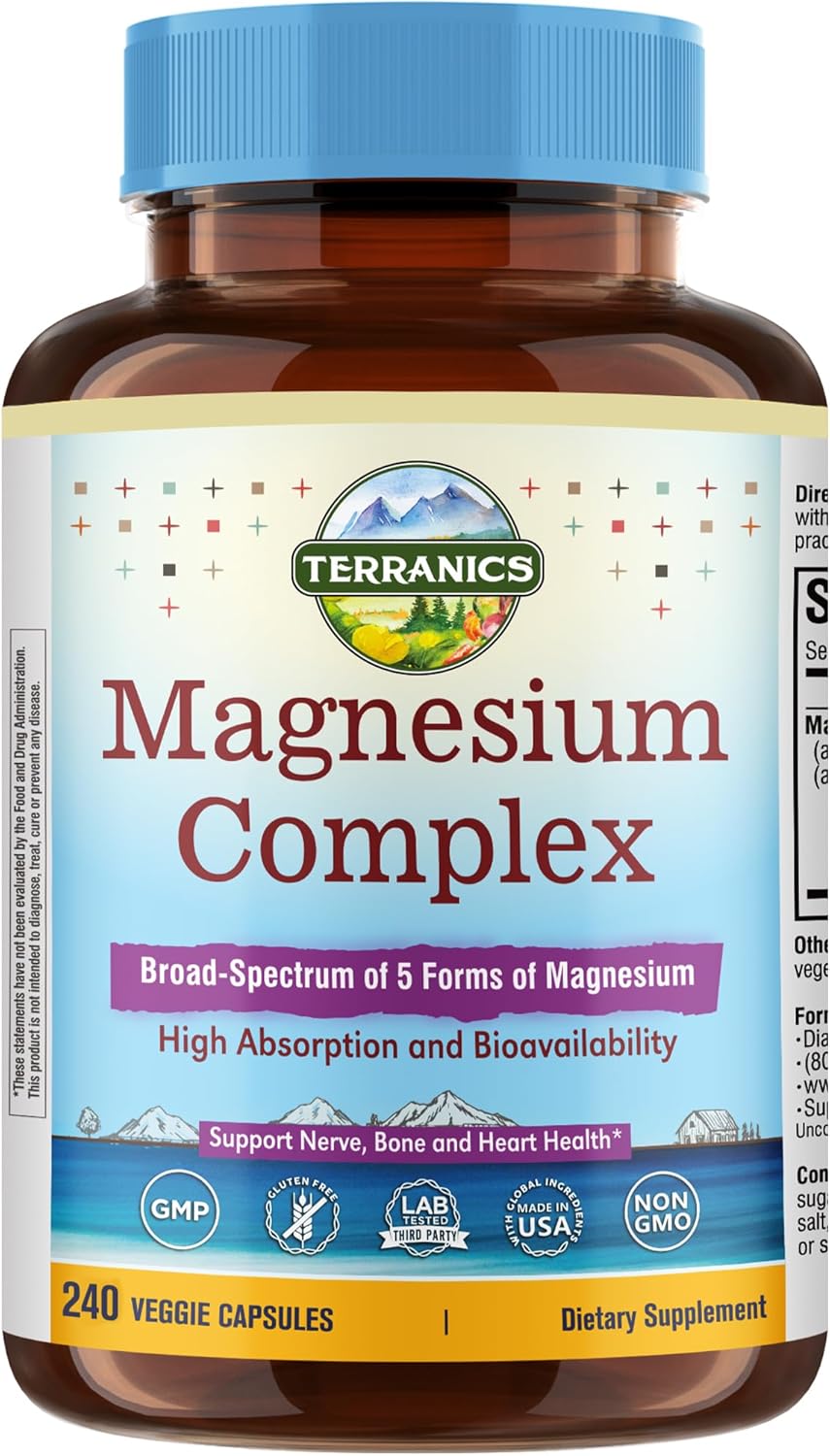 Amazon.com: Terranics 5-in-1 Magnesium Complex Supplement 500mg - 5 ...