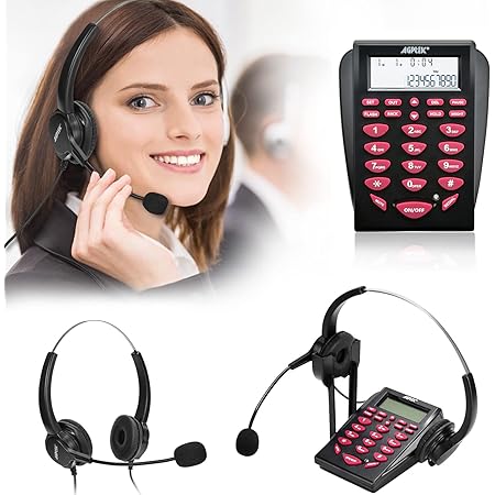 AGPtek® Handsfree Call Center Dialpad Corded Telephone #HA0021 with ...