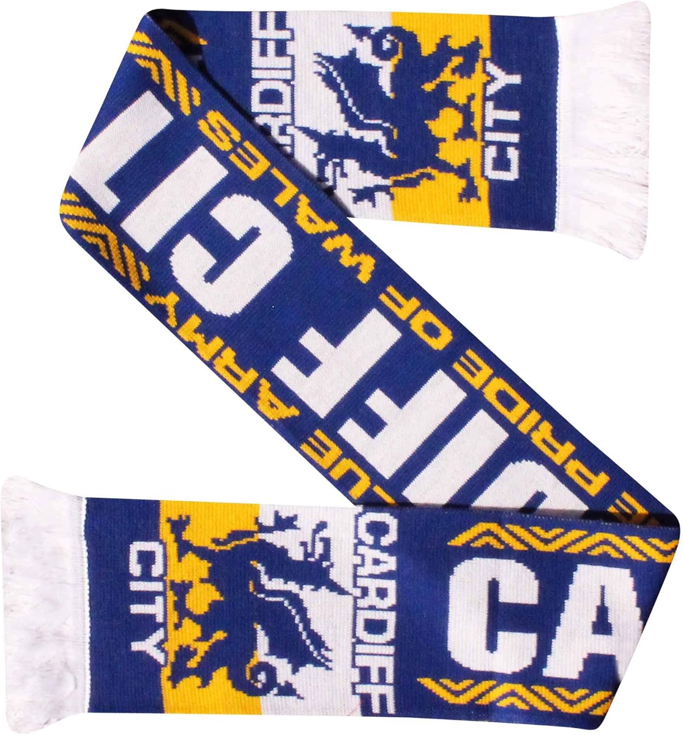 Cardiff City Football Fans Scarf (100% Acrylic) : Amazon.co.uk: Sports ...