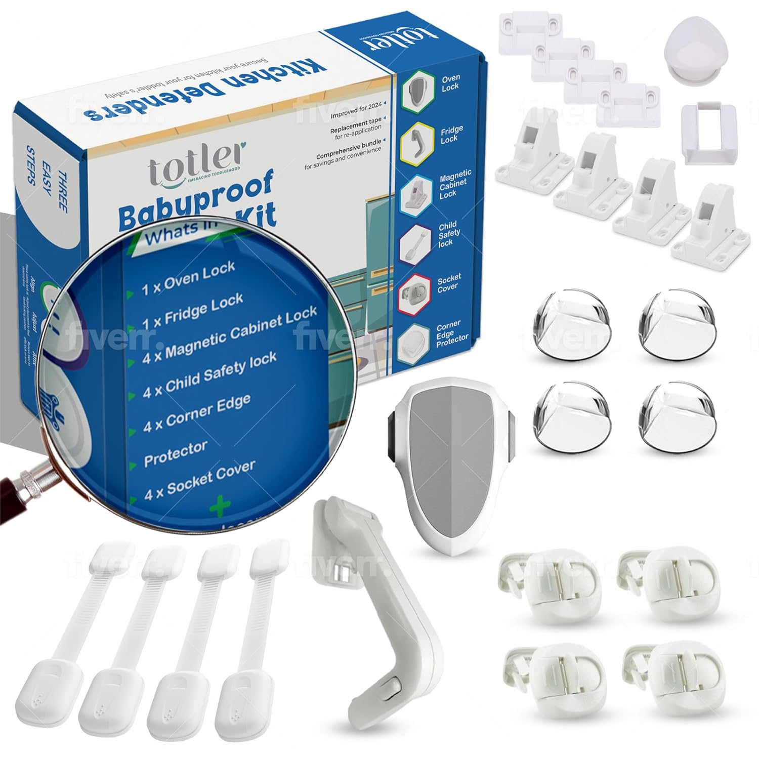 Amazon.com: Totler Kitchen Child Safety Babyproof Kit: Locks For ...