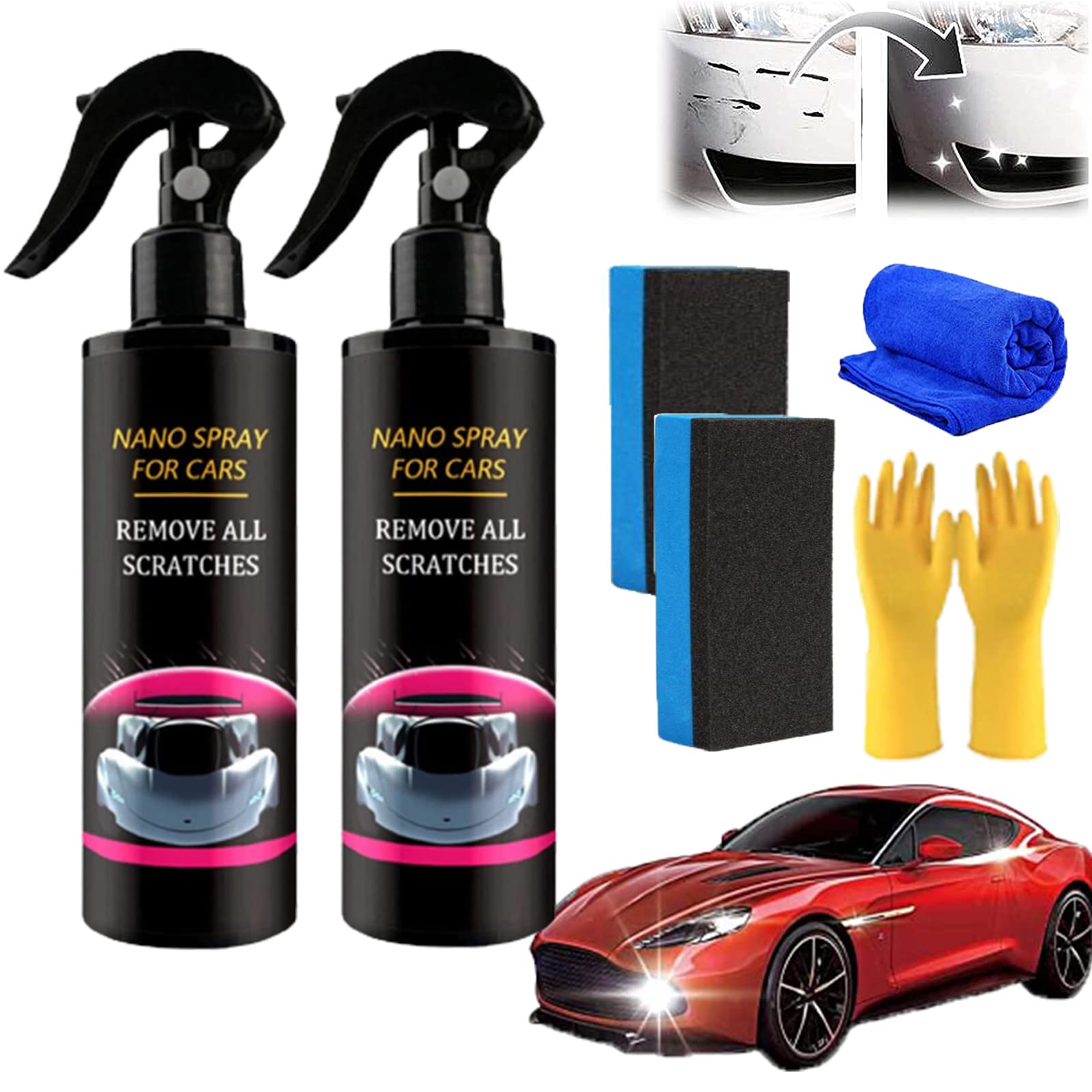 Amazon.com: Sorakarake Car Scratches Repair Nano Spray, Nano Car ...