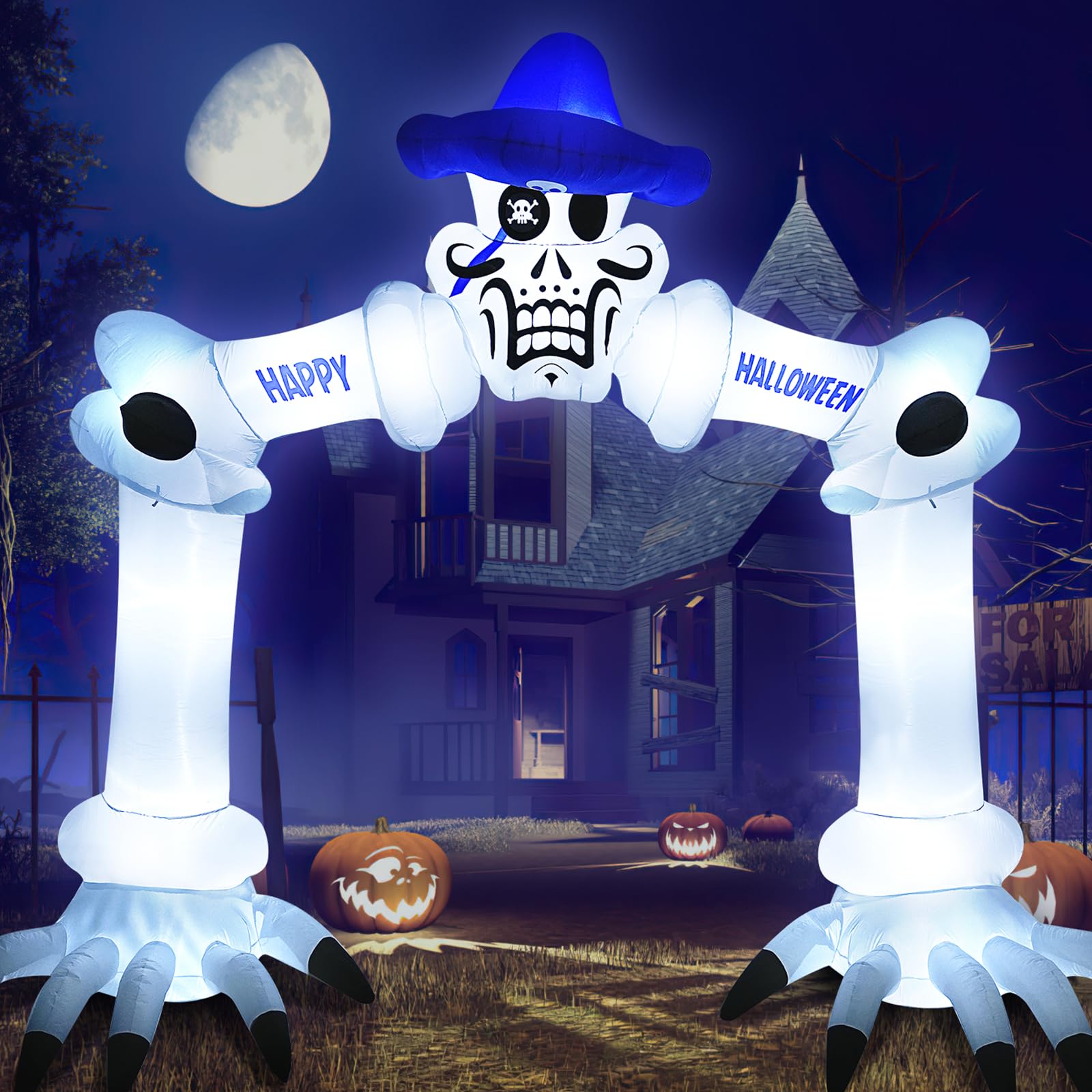Snapklik.com : ITEFDTUTNE 13 FT Halloween Inflatables Skeleton Archway ...