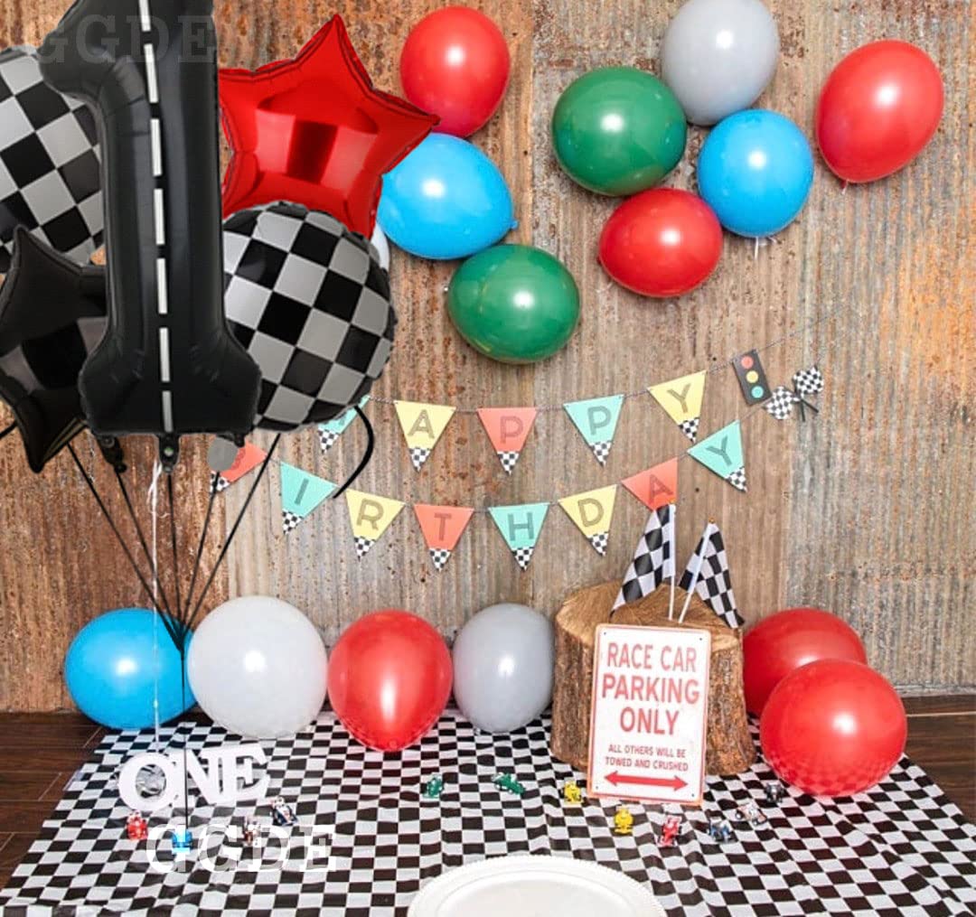 Snapklik.com : Race Car Birthday Balloons 40 Inch Racetrack Number ...