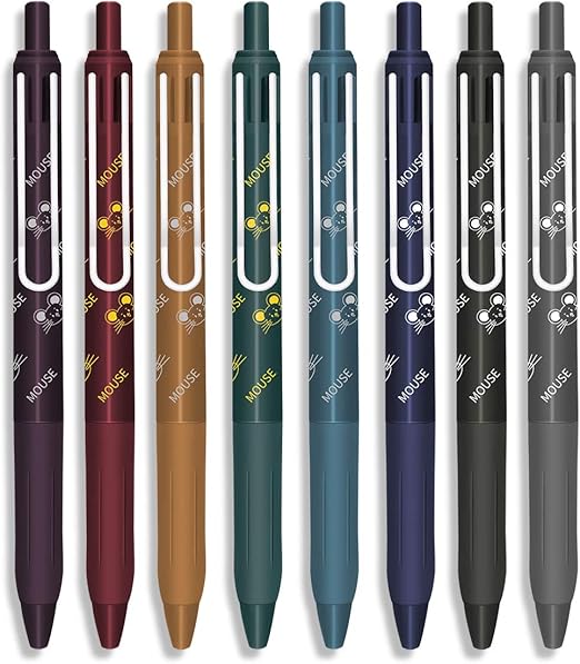 Amazon.com: COLNK Colored Gel Pens with Retro Ink Retractable, Premium ...