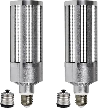 TPMAFF 2-Pack LED Corn Light 120 Watt 14400 Lumen (800-Watt Eqv.) E26/E27 Bulb with E39/E40 ...