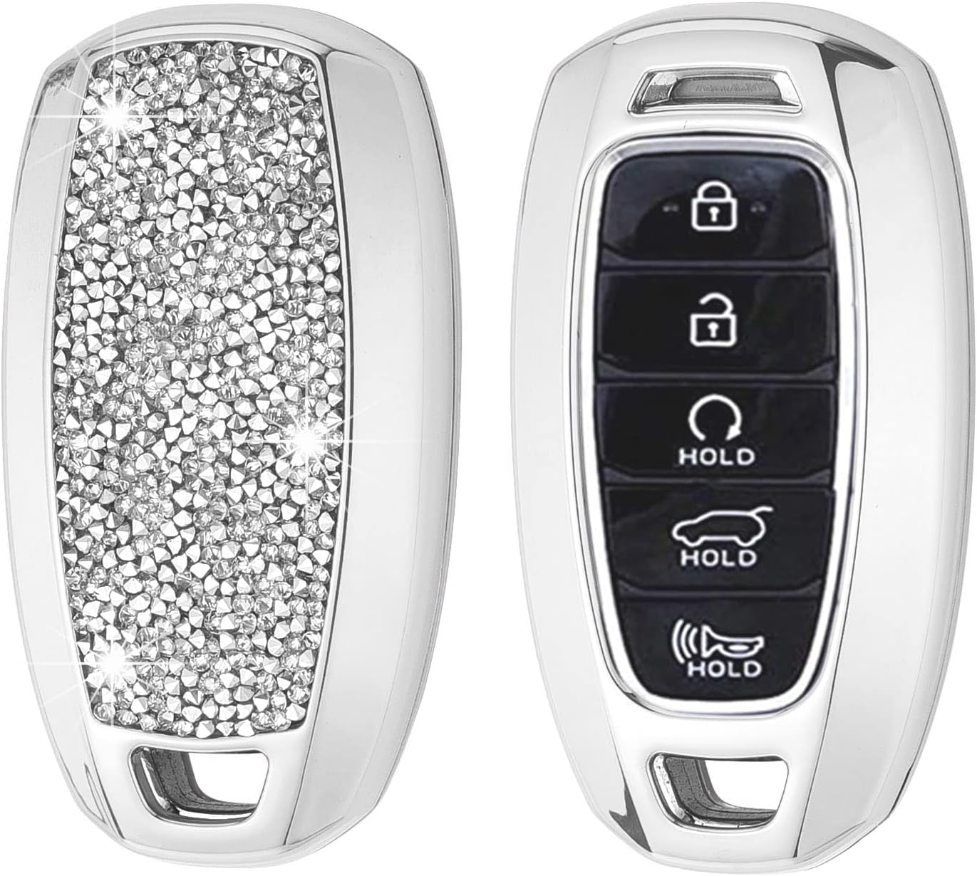 Amazon.com: Royalfox(TM) 3 4 5 Buttons 3D Bling Diamond Crystals Smart ...