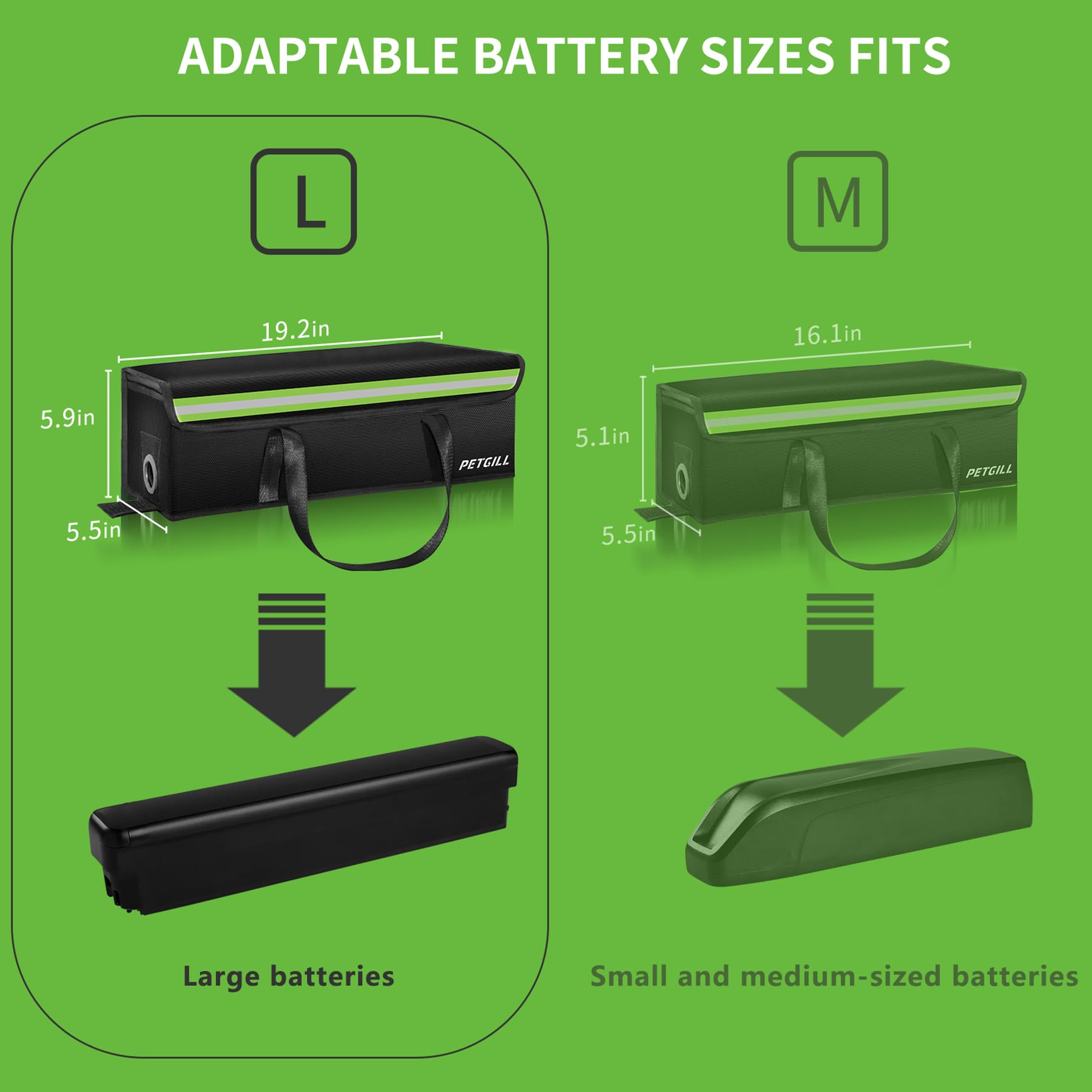 Snapklik.com : Lipo Fireproof Safe Bag Ebike Accessories Battery ...