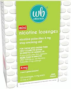 Amazon.com: Wellness Basics Mini Nicotine Lozenge 4mg | Stop Smoking ...