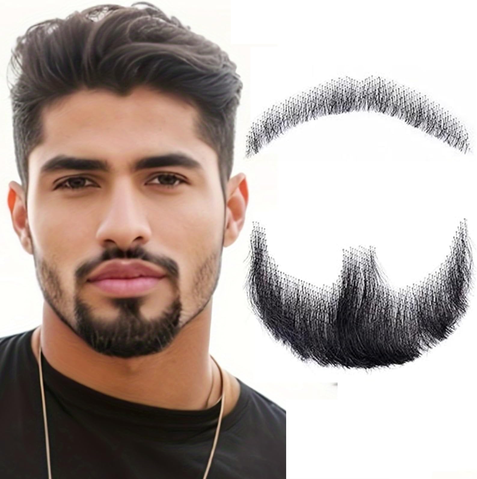 Amazon.com : Volora Fake Beard Realistic Human Hair Full Hand Tied ...