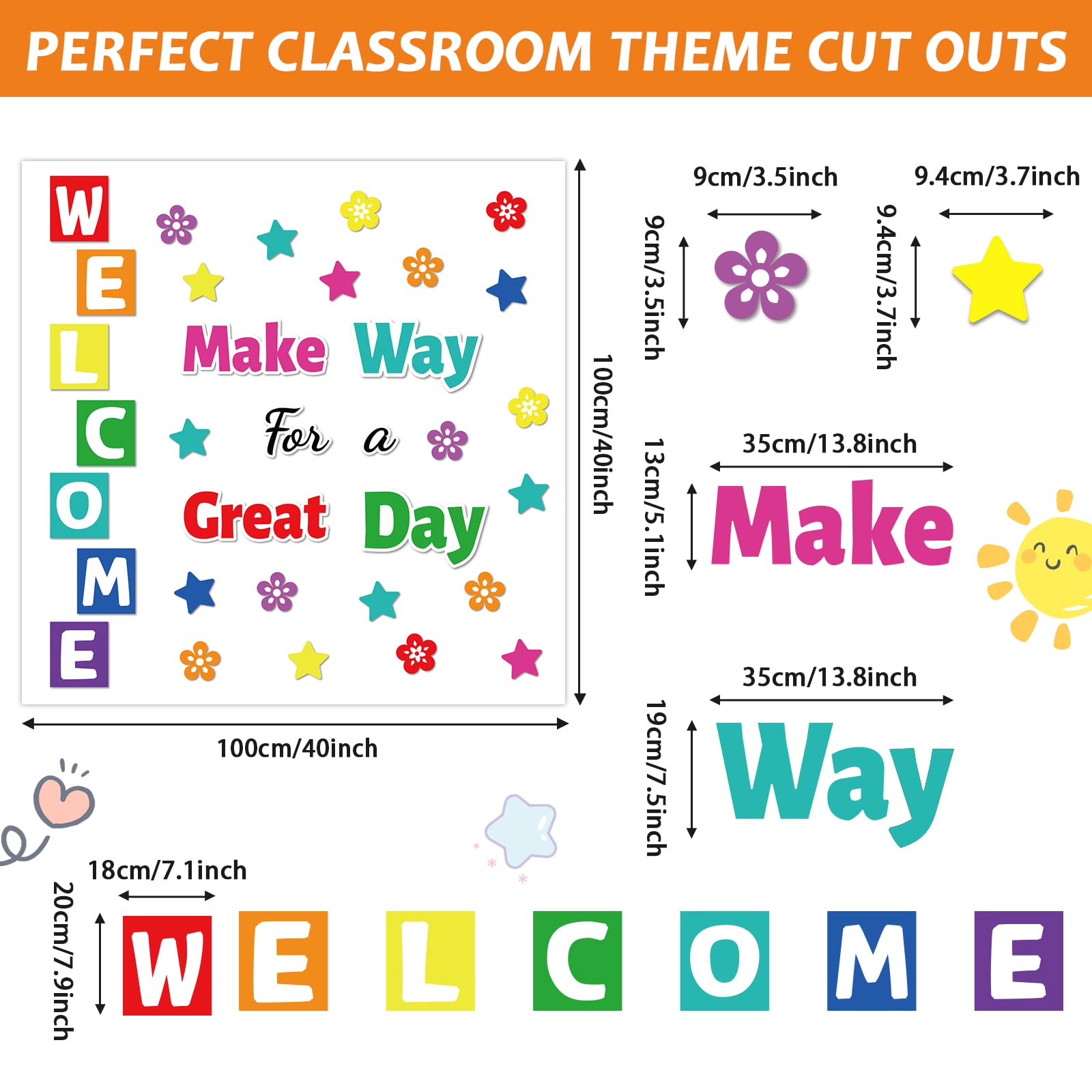 Snapklik.com : Gisgfim Classroom Bulletin Board Decoration Set Welcome ...