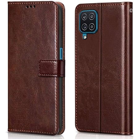 Pikkme Galaxy M12 / F12 / A12 Leather Magnetic Flip Wallet Case Cover ...