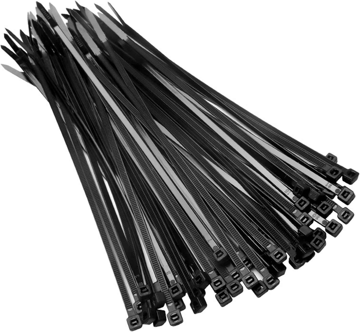 100 Pièces Serre Cable, Oboteny 300 mm x 4,8 mm Collier de Serrage ...