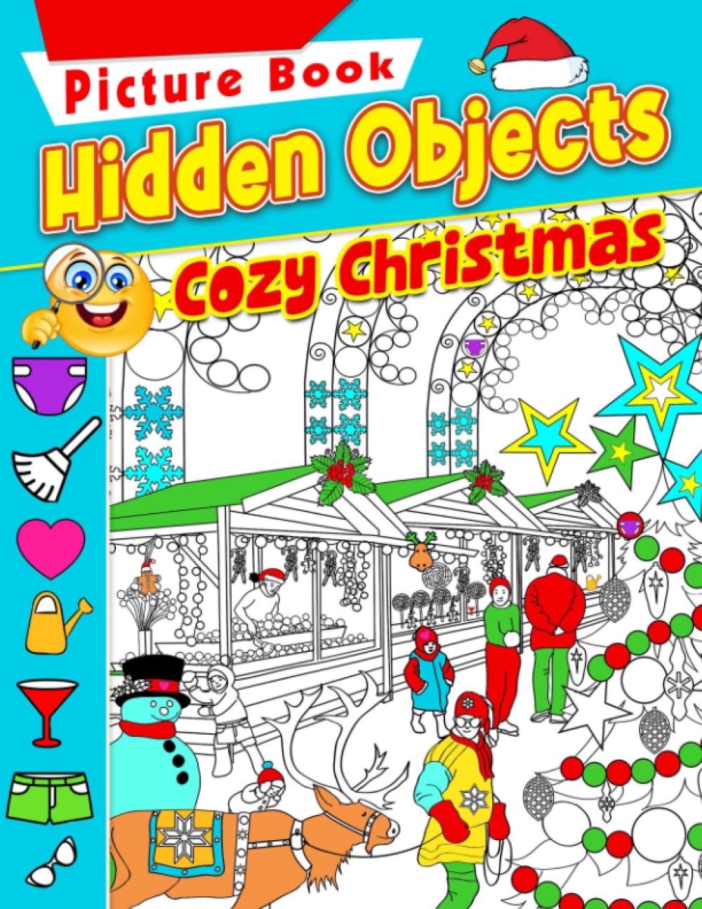 Cozy Christmas Hidden Objects Picture Book: 25 Picture Inside to Cut ...