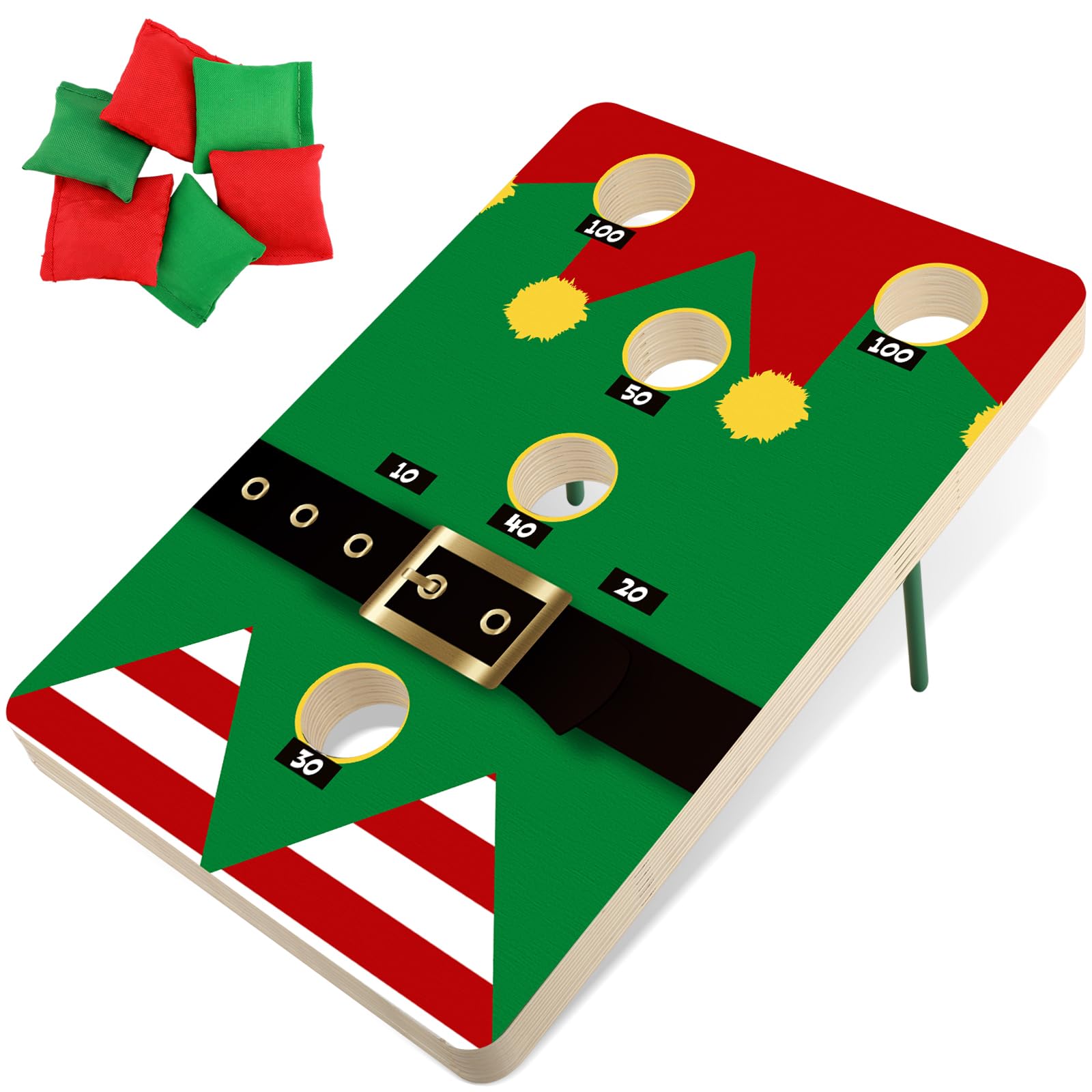 Amazon.com: Hiboom 24 x 17 Inch Large Christmas Toss Game with 6 Bags ...