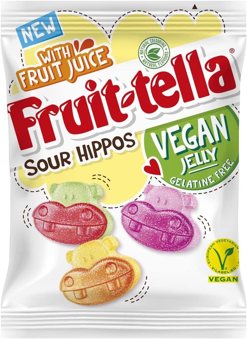 Fruittella Sour Hippos - Vegan Apple, Strawberry And Lemon Flavour ...