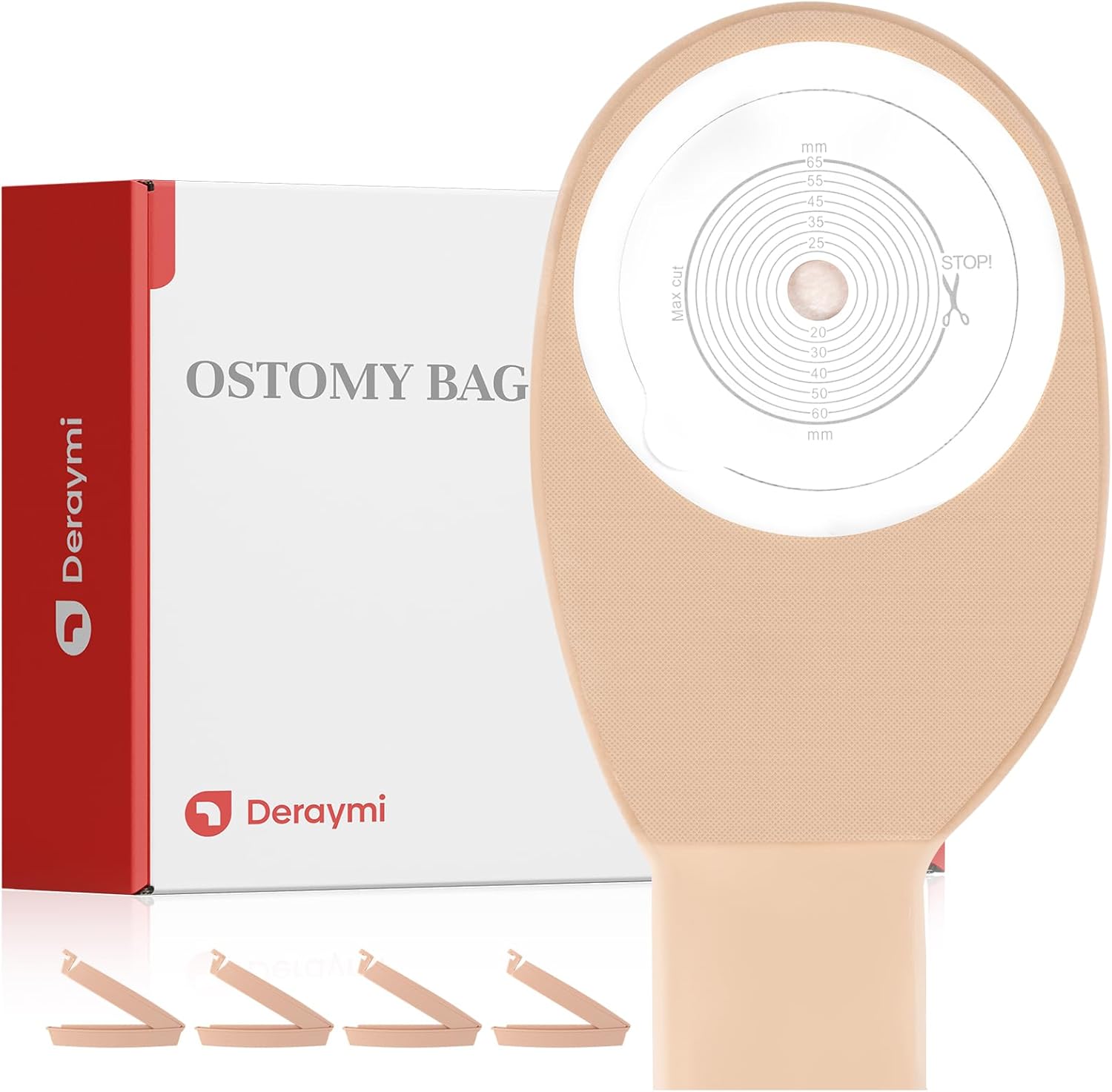 DERAYMI 20 PCS Colostomy Bags Ostomy Supplies, Ostomy One Piece Bags ...