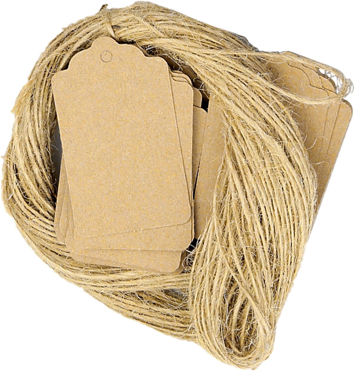 Rumyve 100 Gift Kraft Paper Labels,Brown Christmas Kraft Paper Labels ...