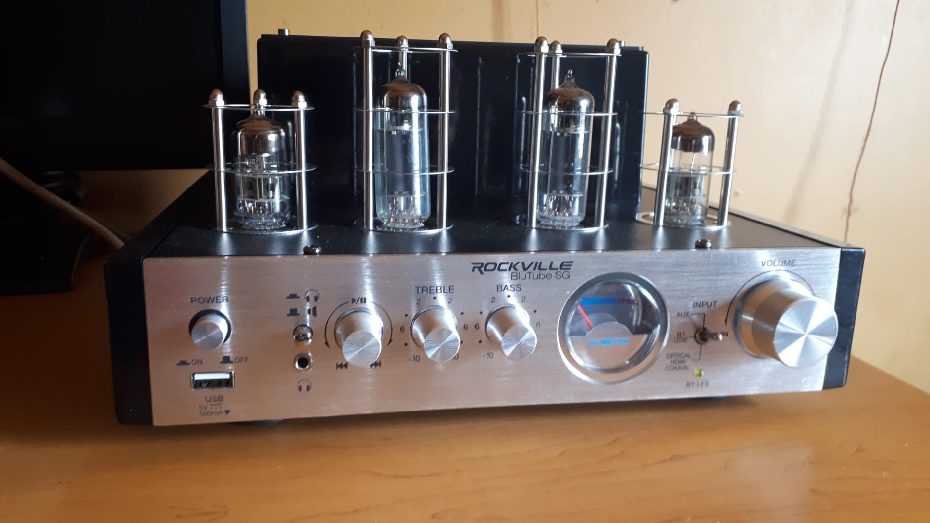Rockville Blutube WD 70w Bluetooth Tube Amplifier/Home Stereo Receiver ...