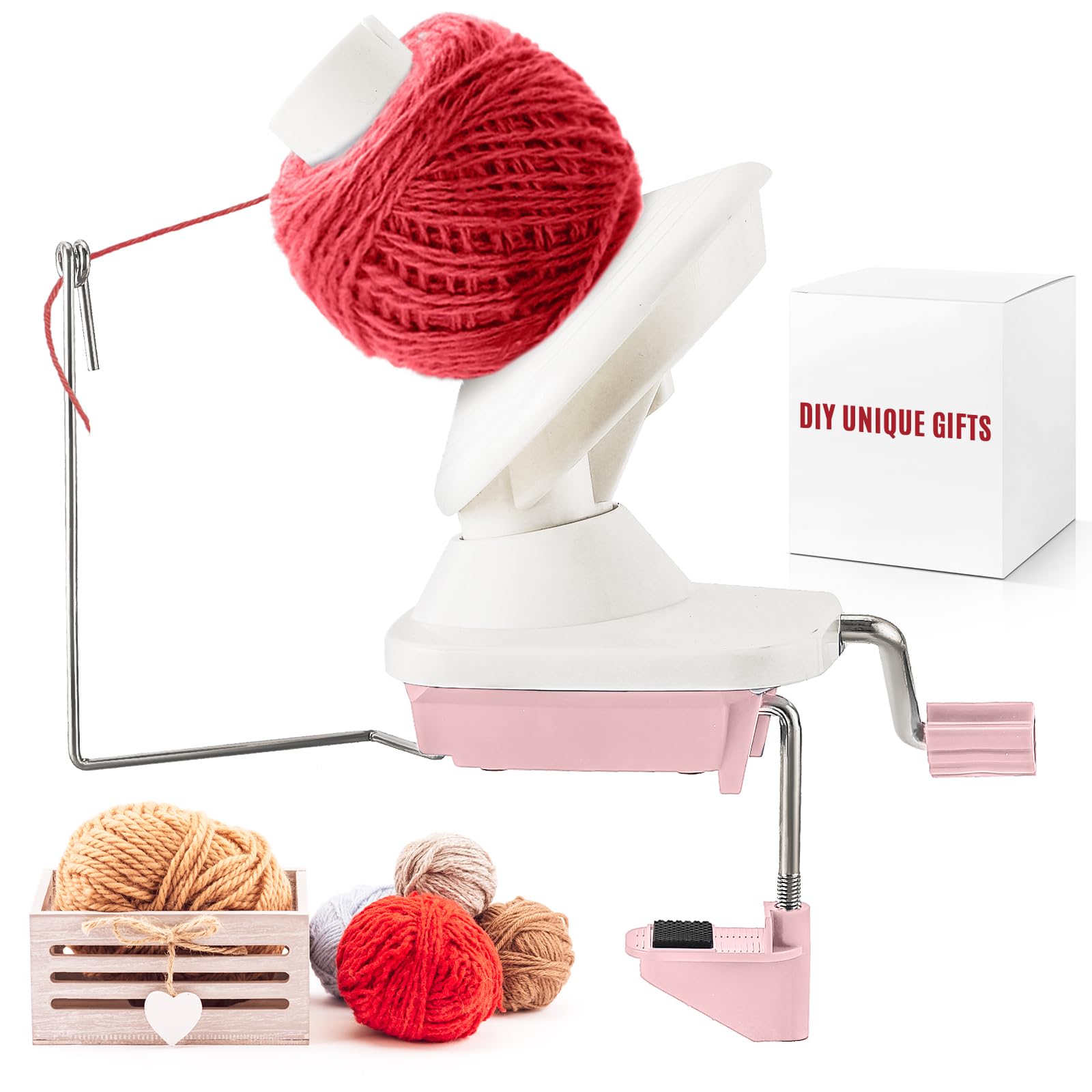 Snapklik.com : FLKQC Yarn Winder For Crocheting, Hand-Operated Yarn ...