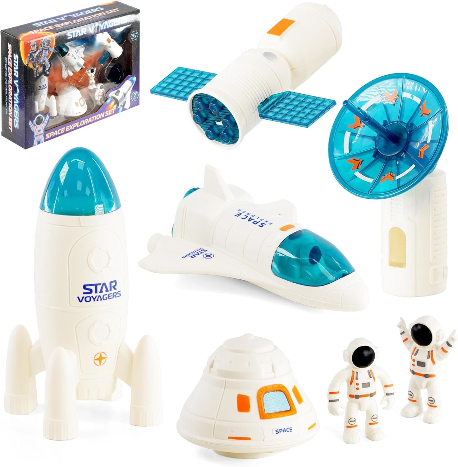 The Magic Toy Shop Space Exploration Set 7 Pcs Including 2 Astronaut ...