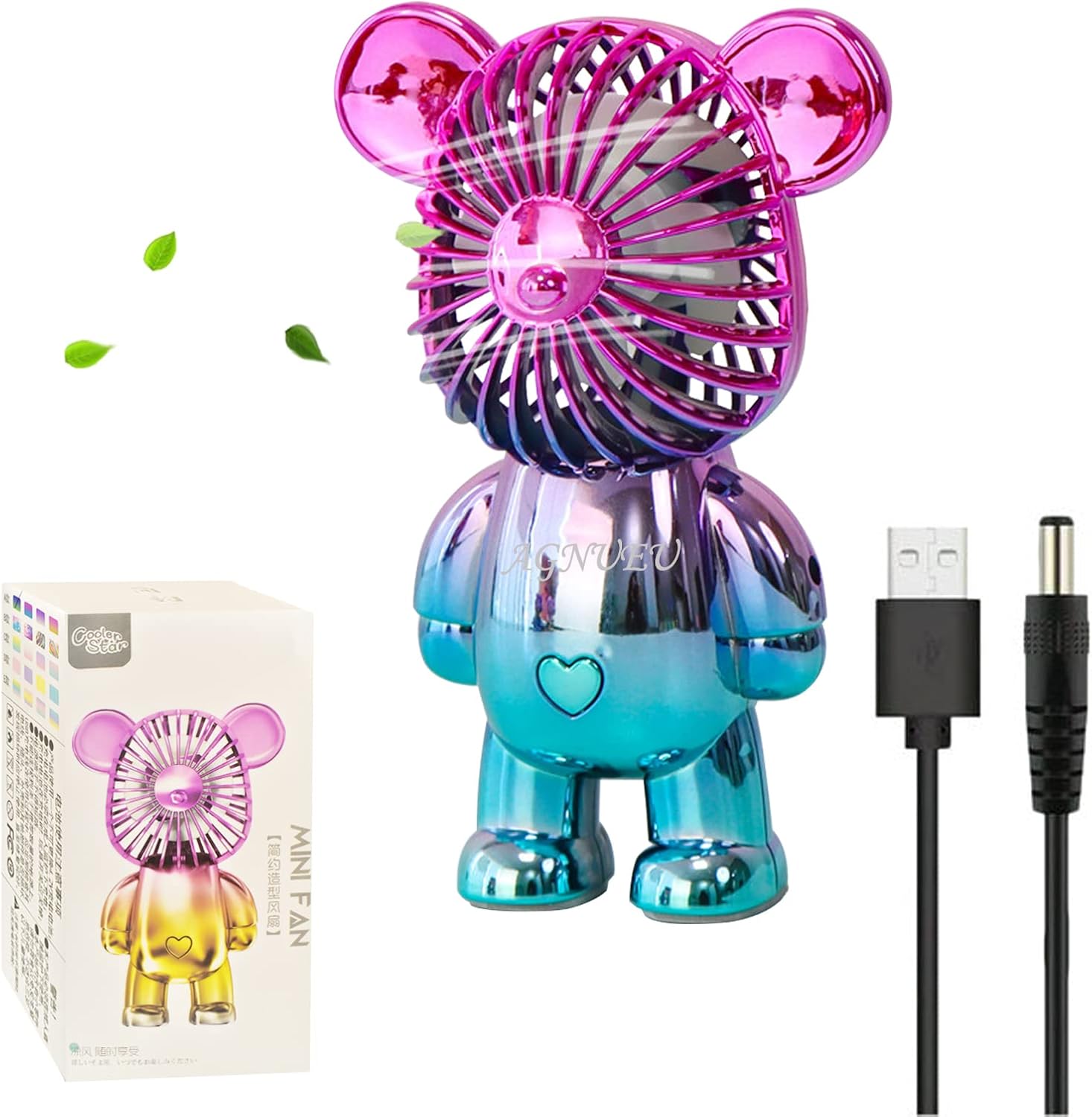 Handheld Fan Portable Fan Mini Hand Held Fan with USB Rechargeable ...