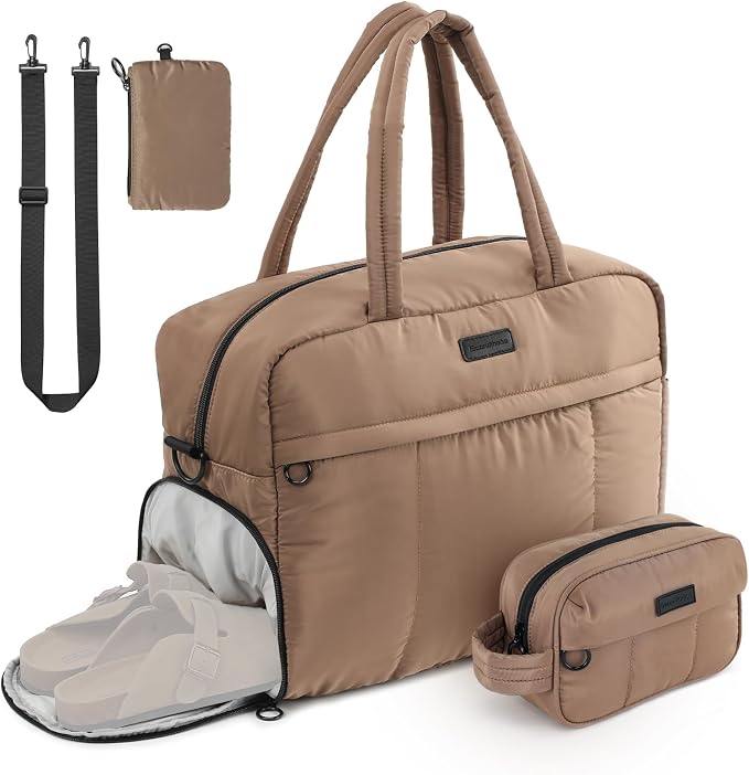 Amazon.com | BBCREAT Travel Duffel Bag, Puffy Sports Tote Puffer Gym ...