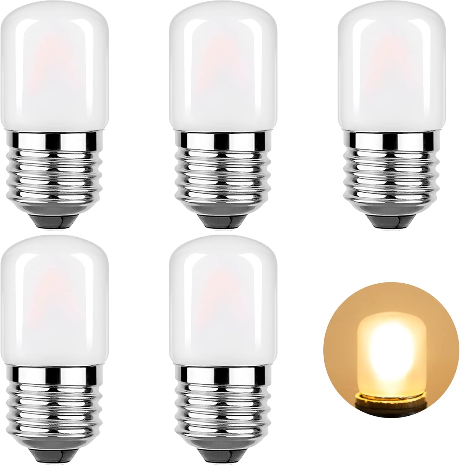 Genixgreen Low Wattage LED Light Bulb 15W Equivalent 1.5W E26 Frosted ...