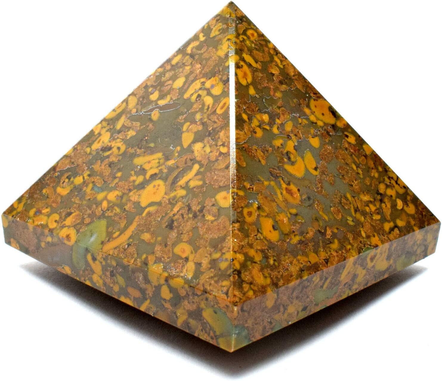 Amazon.com: 69mm Fruit Jasper Pyramid Sparkling Natural Ajooba Jasper ...