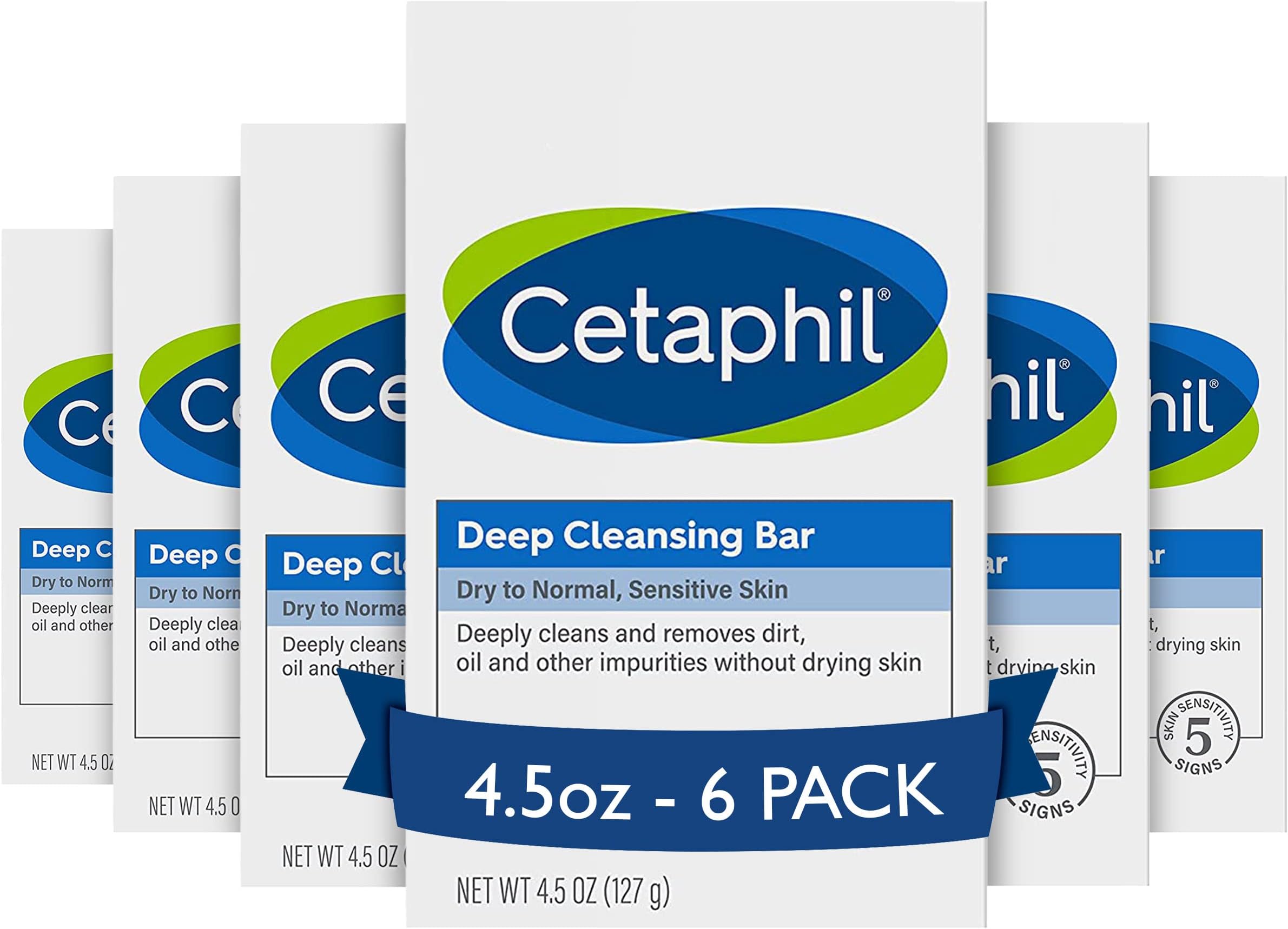 Amazon.com: Cetaphil Jabón de barra, limpieza profunda para la cara y ...