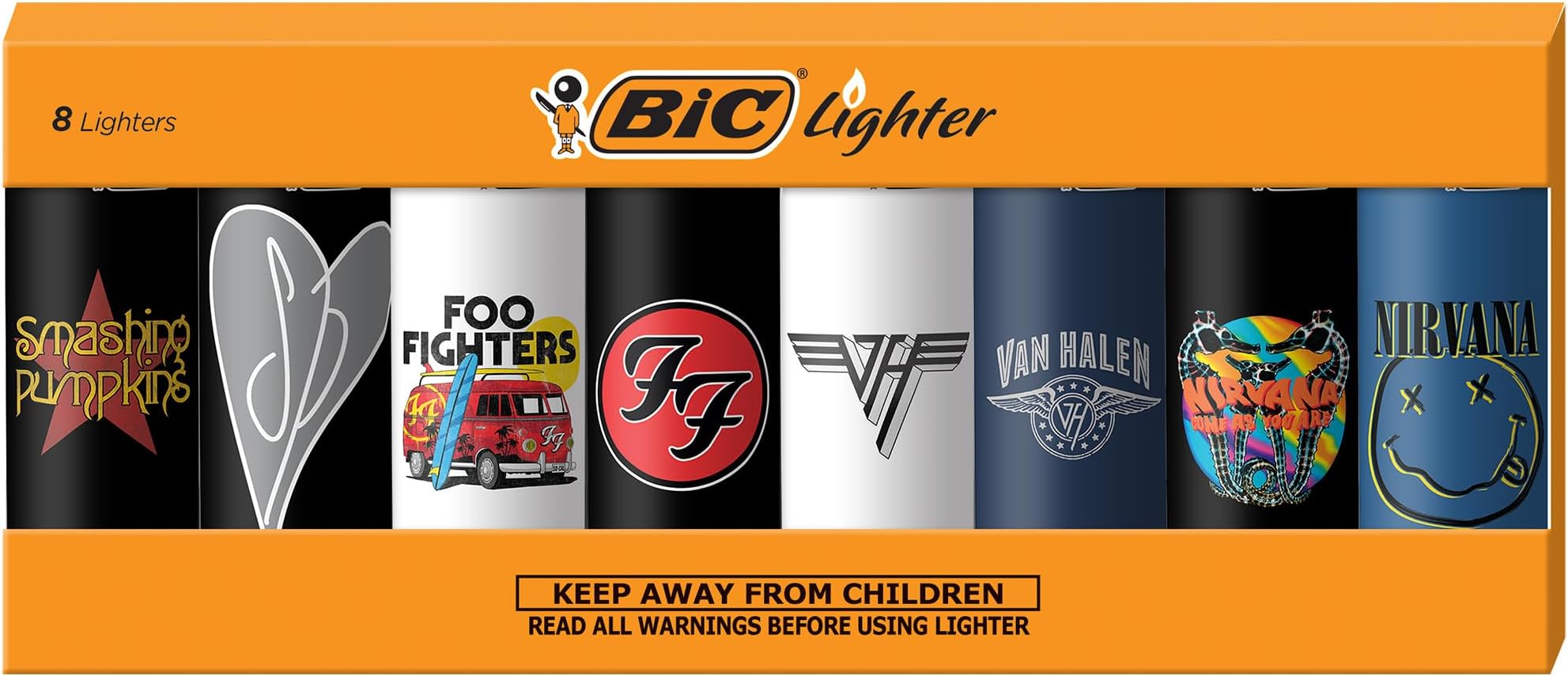 Amazon.com: BIC Special Edition Rock Bands Series Maxi Pocket Lighters ...