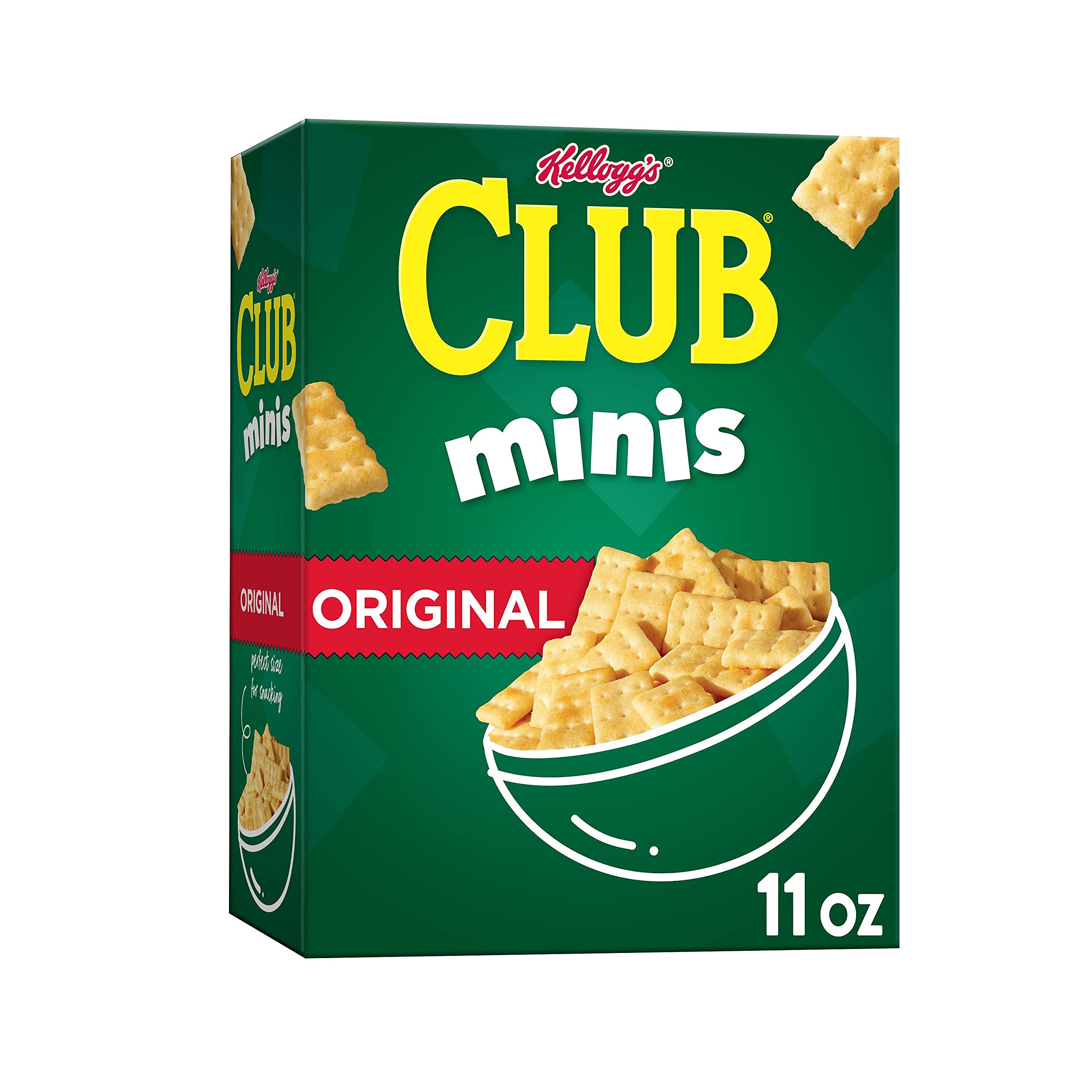 Club Crackers, Mini Snack Crackers, Lunch Snacks, Original, 11oz Box (1 ...