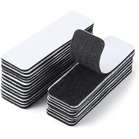 24 Sets Industrial Strength Sticky Back Hook and Loop Strips, Heavy Duty Double-Sided ...