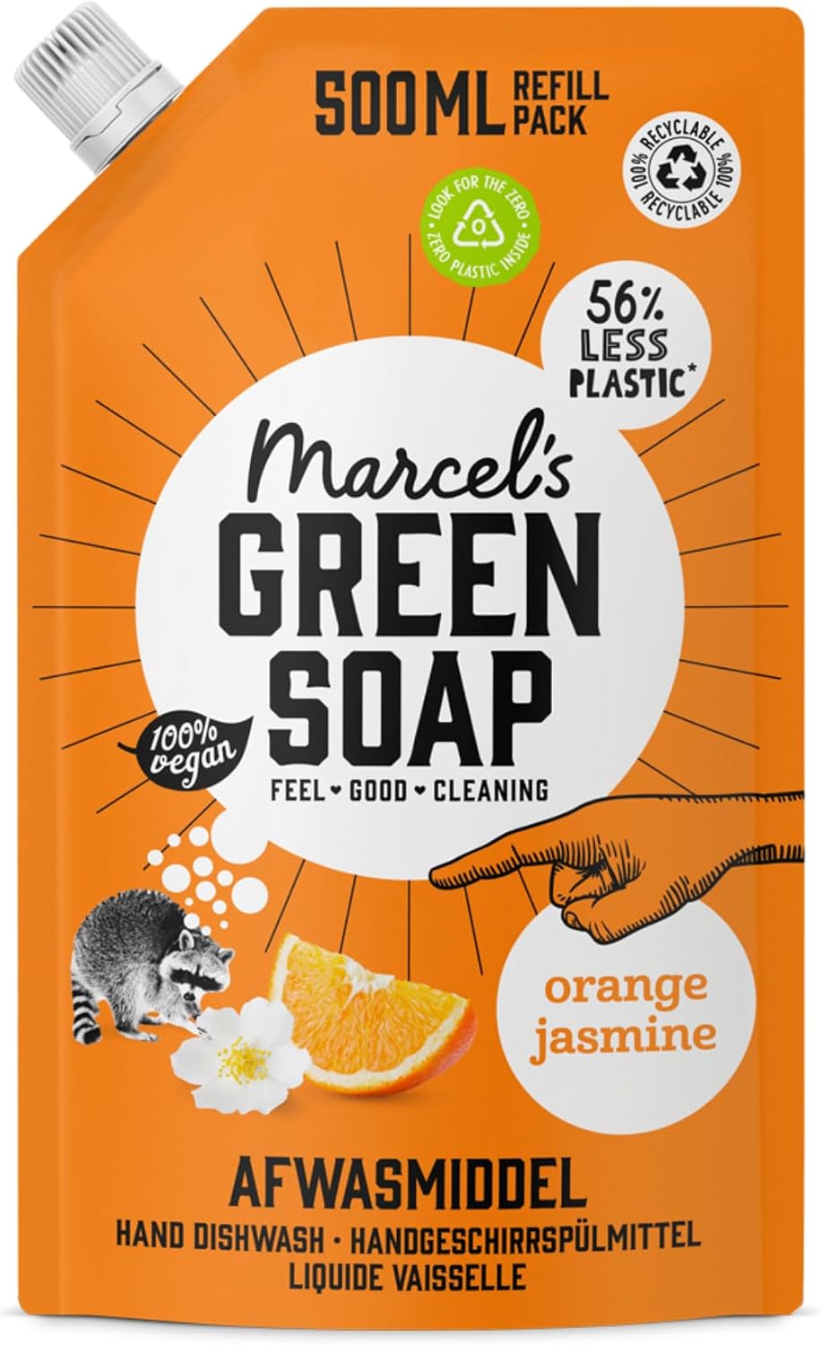 Marcel's Green Soap Washing-up Liquid Refill - Orange & Jasmin ...